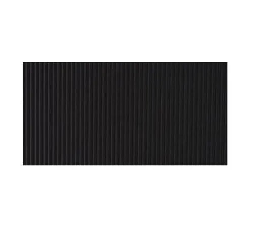 Corrugated Vinyl Runner Mat, 1/8" Thick, V Groove, 48"W x 105'L, Blk ...